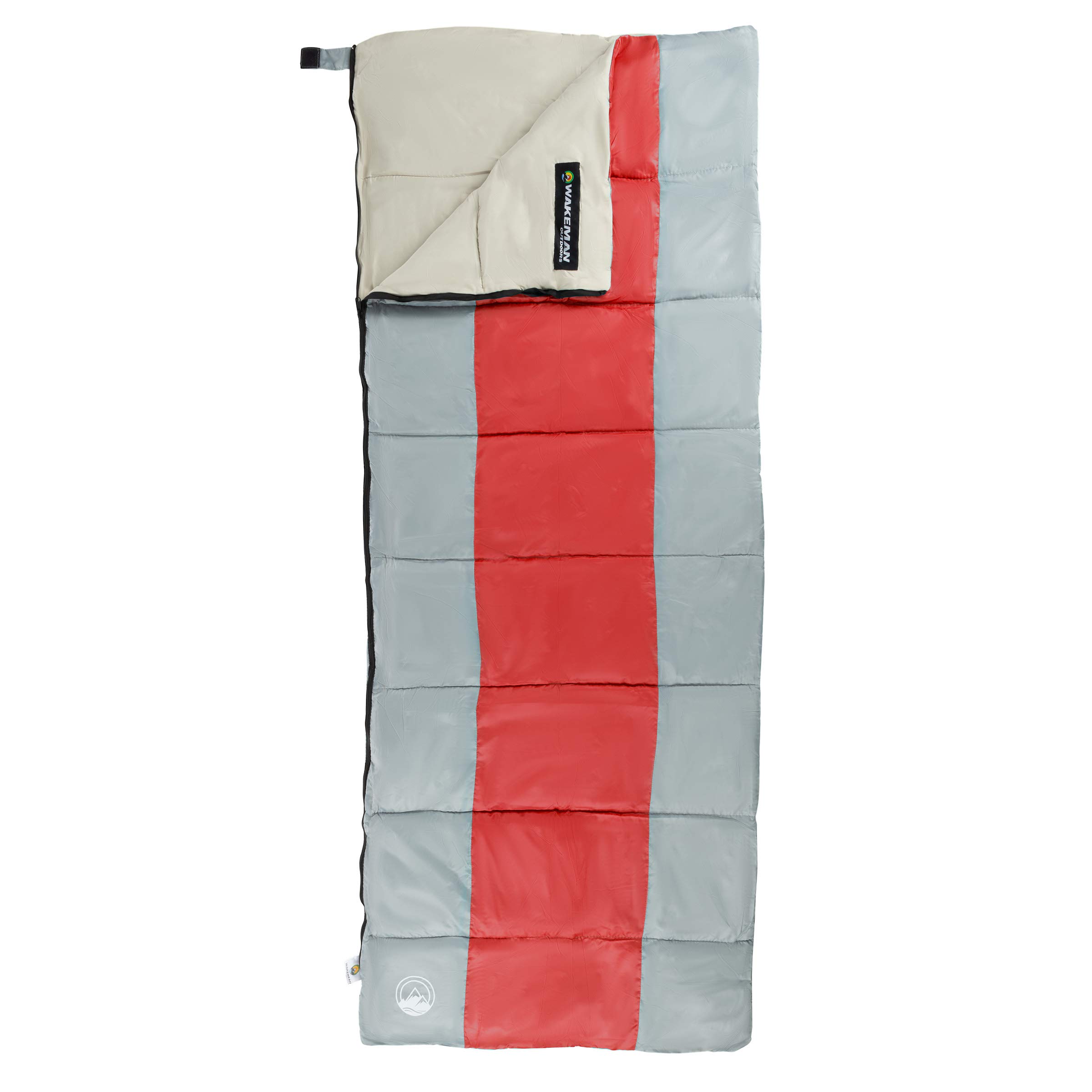 Lightweight Sleeping Bag - Carrying Bag with Compression Straps Included - for Adults, Kids, Camping, Backpacking, and Sleepovers by Wakeman Outdoors
