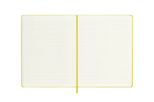 Moleskine Classic Notebook, Hard Cover, XL (7.5" x 9.5") Ruled/Lined, Hay Yellow (Silk), 192 Pages