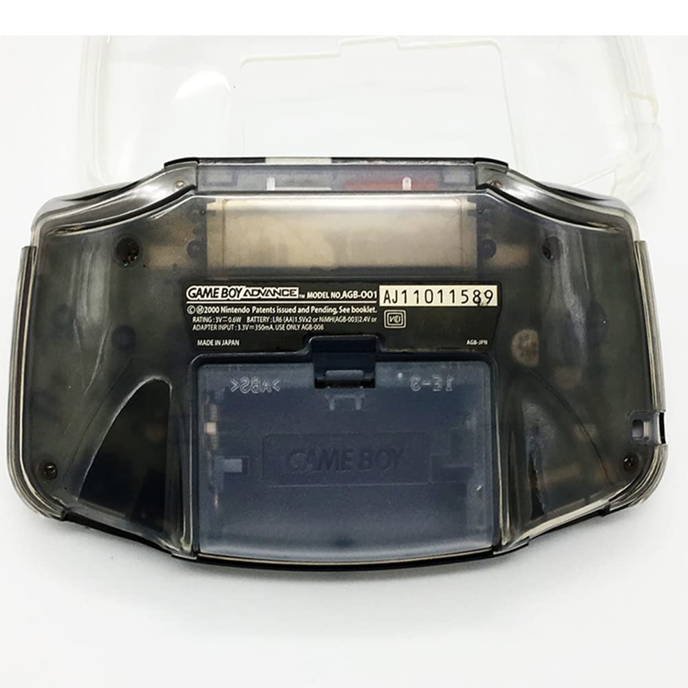 Rymfry TPU Clear Transparent Protective Case Shell Cover for Gameboy Advance GBA Replacement (Clear Black )
