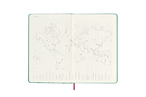 Moleskine Limited Edition Frida Kahlo 12 Month 2023 Daily Planner, Hard Cover, Large (5" x 8.25"), Green
