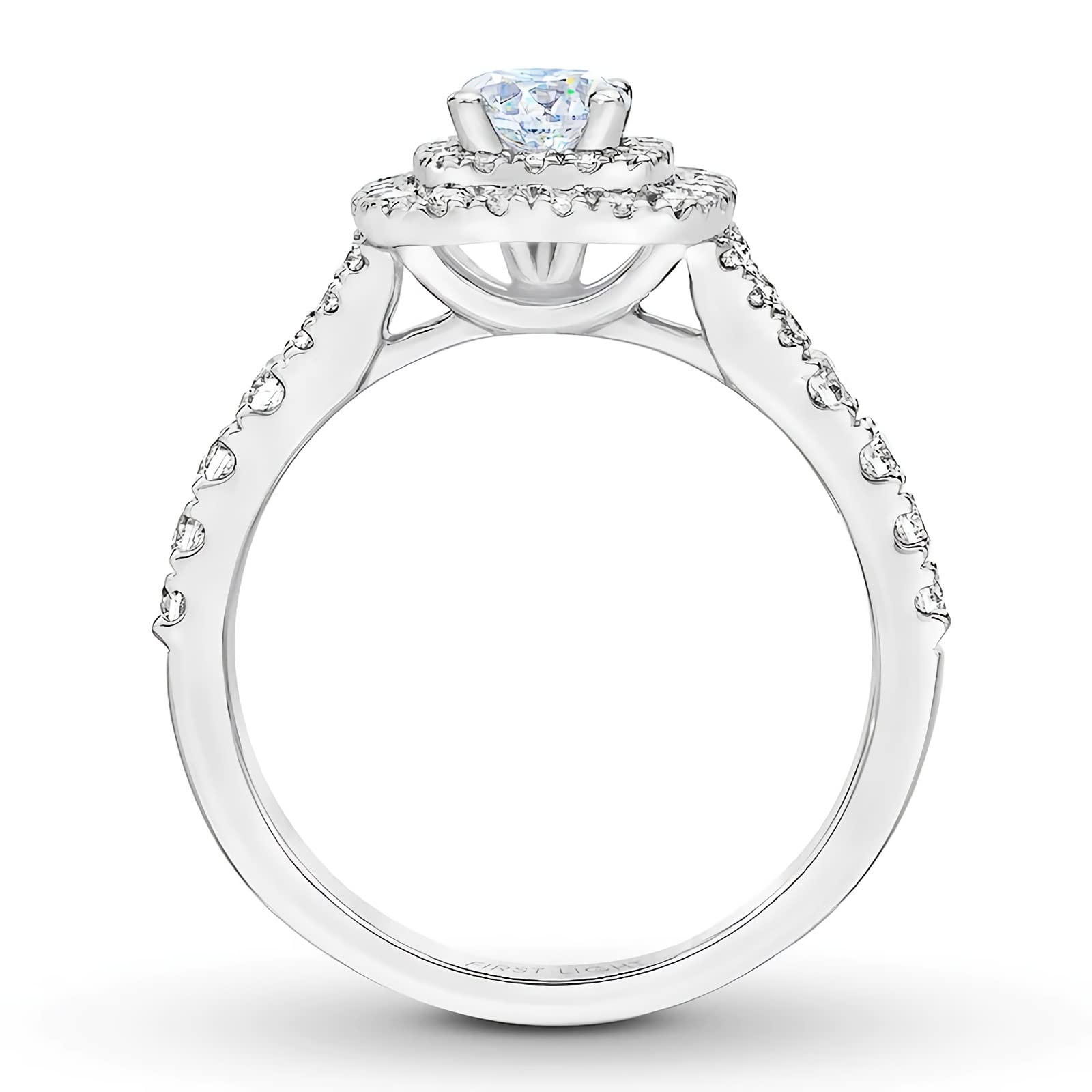 Molioaki 1-1/5 Carat (ctw) Bridal Set moissanite engagement rings for women Platinum Plated Silver ring moissanite rings- 5.5