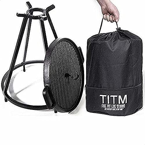 TITM Fire Pit Log and Cooking Stand(Fits All Round, Square, Bottomed, and Bottomless Fire Pits)