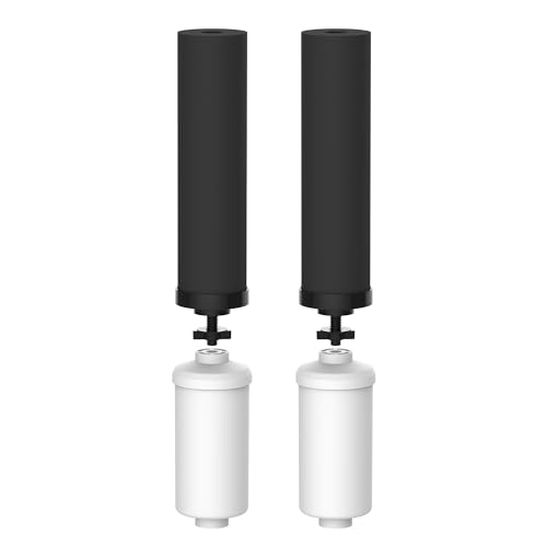 Waterdrop NSF/ANSI 42&372 Standard Gravity Water Filter, Replacement for Berkey® BB9-2 Black Filters & PF-2® Fluoride Filters, Berkey® Gravity Water Filter System and Waterdrop King Tank Series