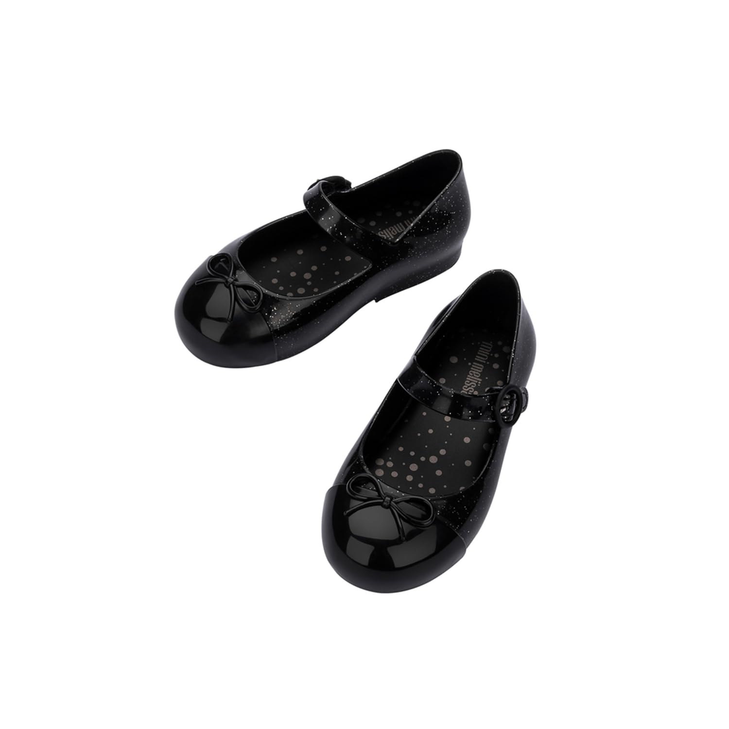 mini melissa Girl's Sweet Love Cap Toe (Little Kid/Big Kid) Glitter Rose/Black 13 Little Kid M