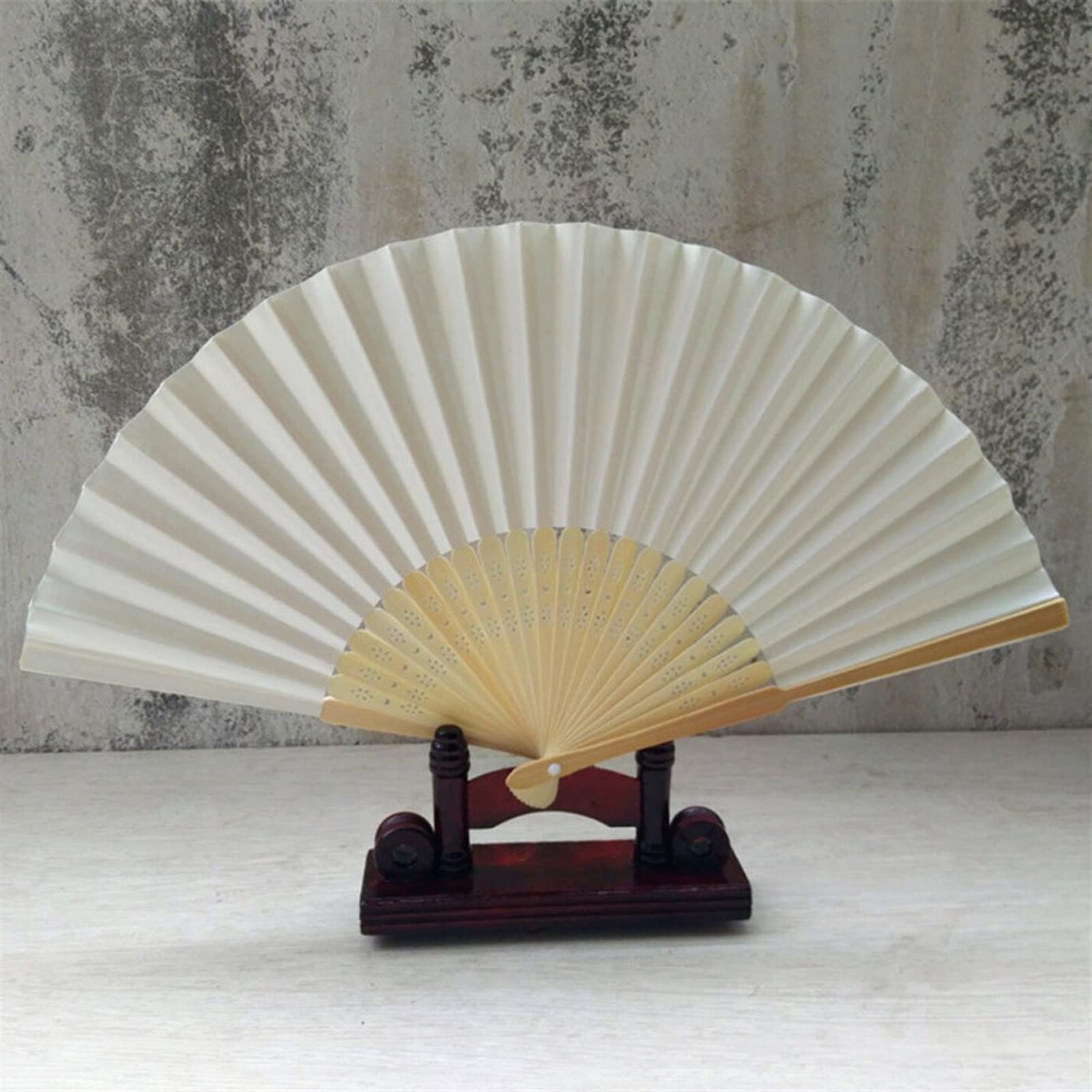 ONILA Folding Hand Fan Pattern Folding Dance Wedding Party Lace Silk Folding Hand Held Solid Color Fan веер ручной складной ventilador Handheld Fans ( Color : RD )