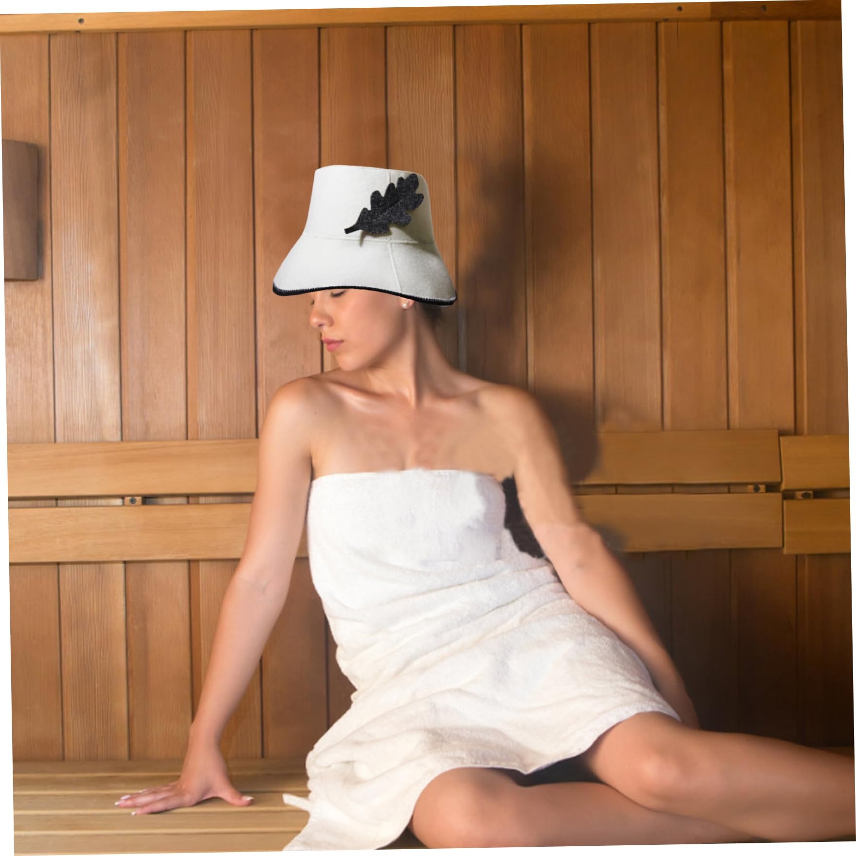 Wedhapy 2PCS Sauna Hat for Men Felt Water Absorbent Sauna Hat for Women Men Regulate Temperature Fisherman's Sauna Cap Reusable Banya Hat for Sauna Longer,Style 1