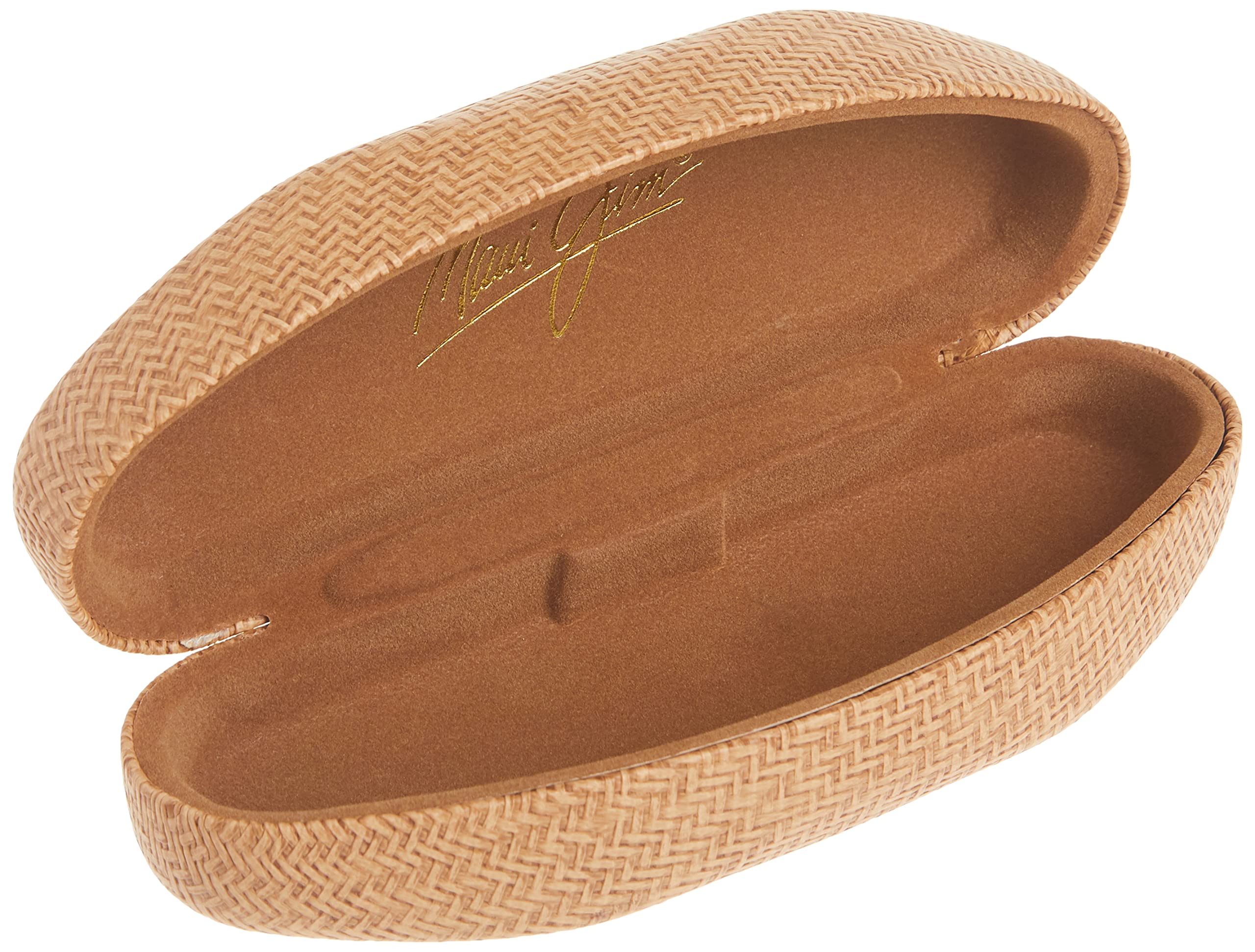 Maui Jim Sunglass Clam Shell Case, Brown, Small