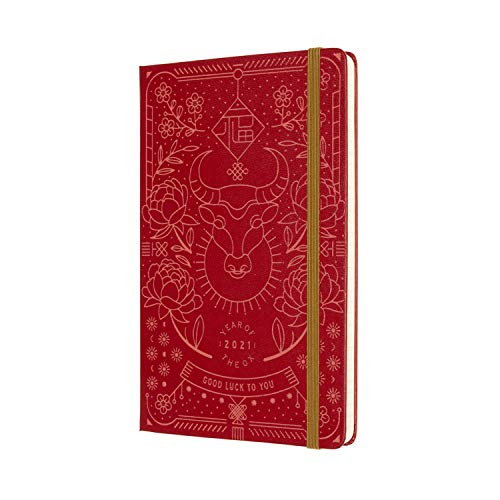 Moleskine Limited Edition Year of the Ox Notebook, Hard Cover, Large (5" x 8.25"), Ruled/Lined, Red, 240 Pages