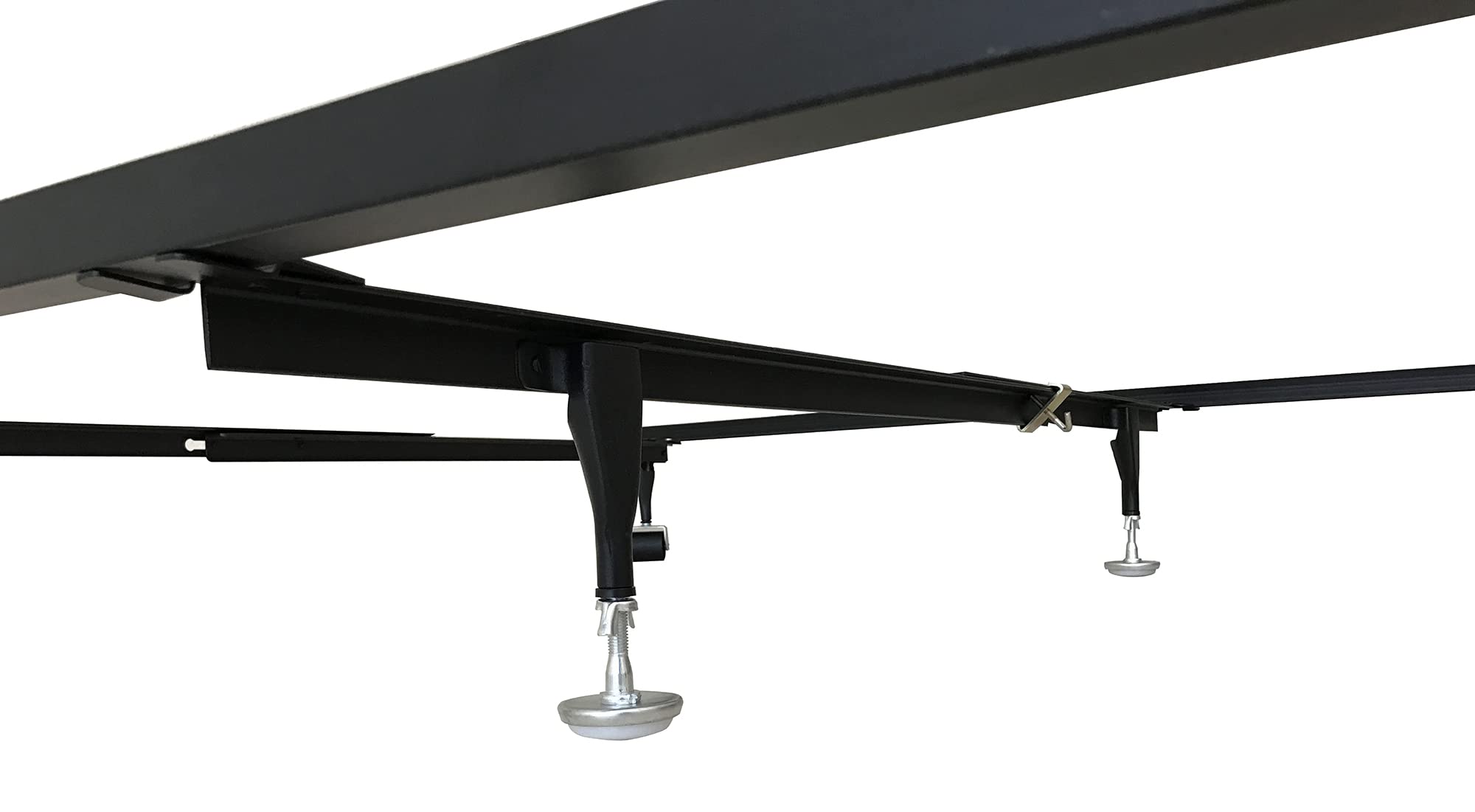 KB Designs - Metal Adjustable Bed Frame Center Support Rail System (Twin/Full/Queen)