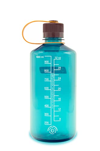 Nalgene Sustain Tritan BPA-Free Water Bottle Made with Material Derived from 50% Plastic Waste, 32 OZ, Narrow Mouth, Teal