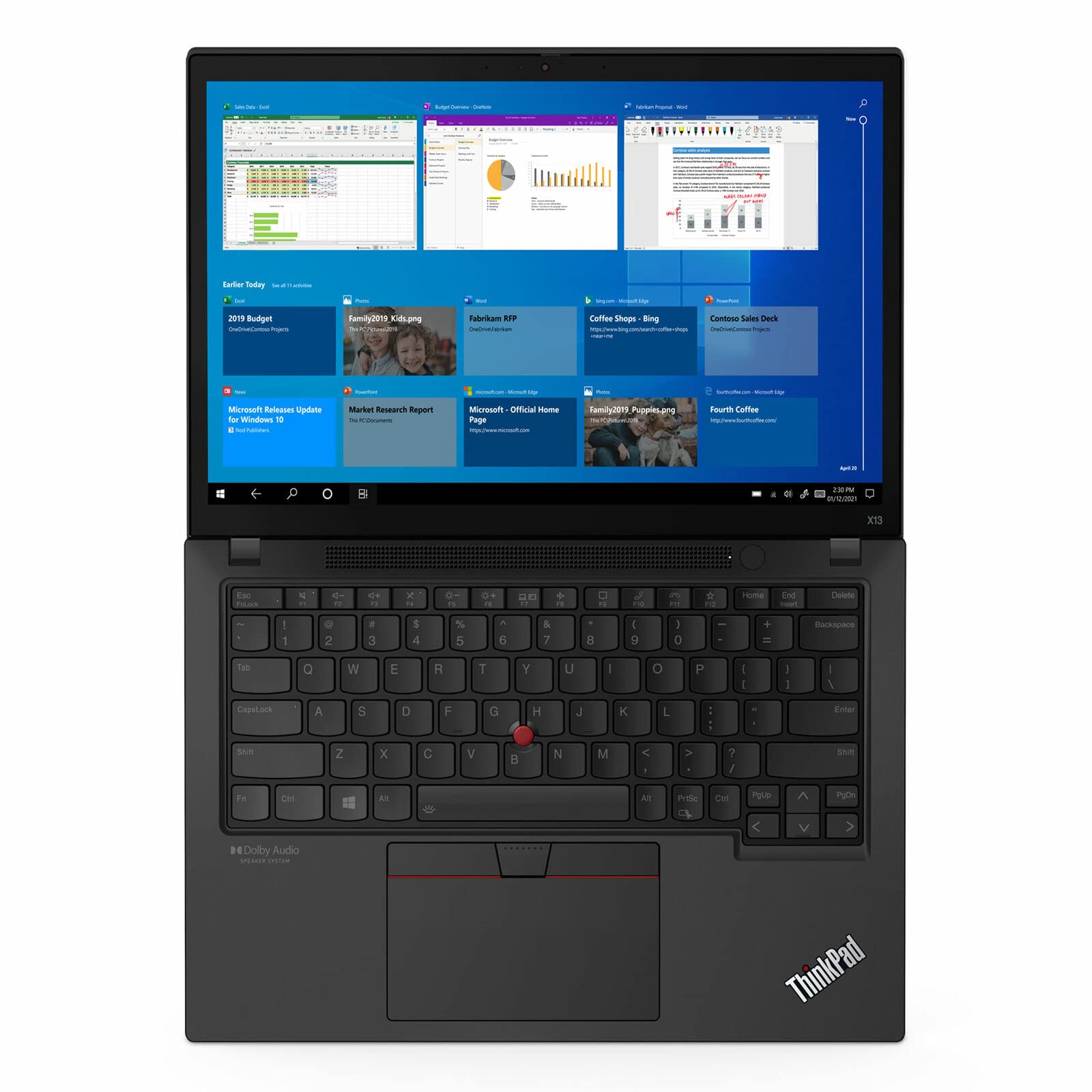 Lenovo ThinkPad X13 13.3" HD (Intel 4-Core i7-10510U, 32GB DDR4, 512GB PCIe SSD) IPS Slim Business Laptop ThinkShutter Webcam, Fingerprint Reader, Thunderbolt, Backlit, Windows 10 Pro (Renewed)