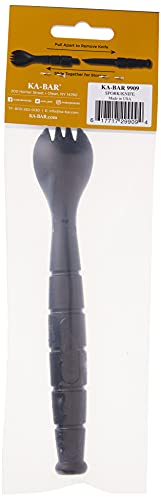 Ka-Bar Tactical Spork (Spoon Fork Knife) Tool 9909 Black, 1 Pack