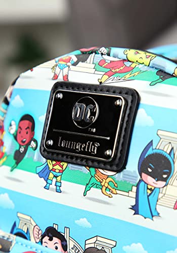 Loungefly DC Comics Superheroes Chibi Lineup Womens Double Strap Shoulder Bag Purse