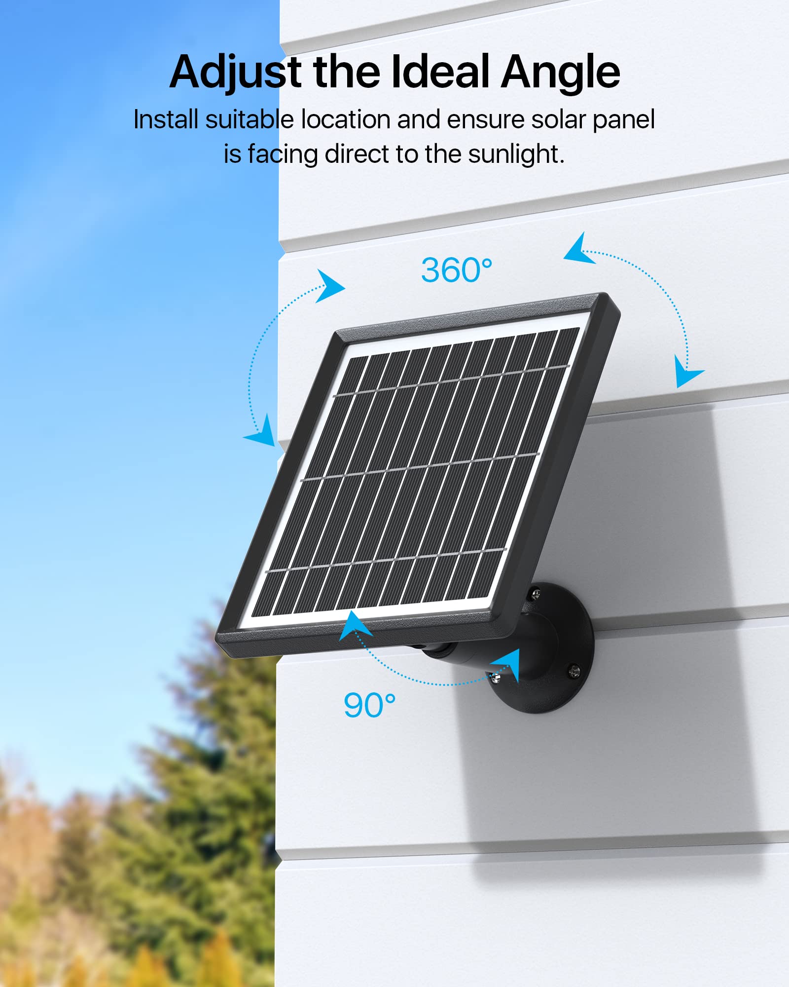ZOSI C306PK 8CH 2K Wireless Battery Powered Camera System with 5 x Solar Panel, 5 x Camera with Color Night Vision, 2-Way Talk, Light & Siren Alarm, 1TB HDD
