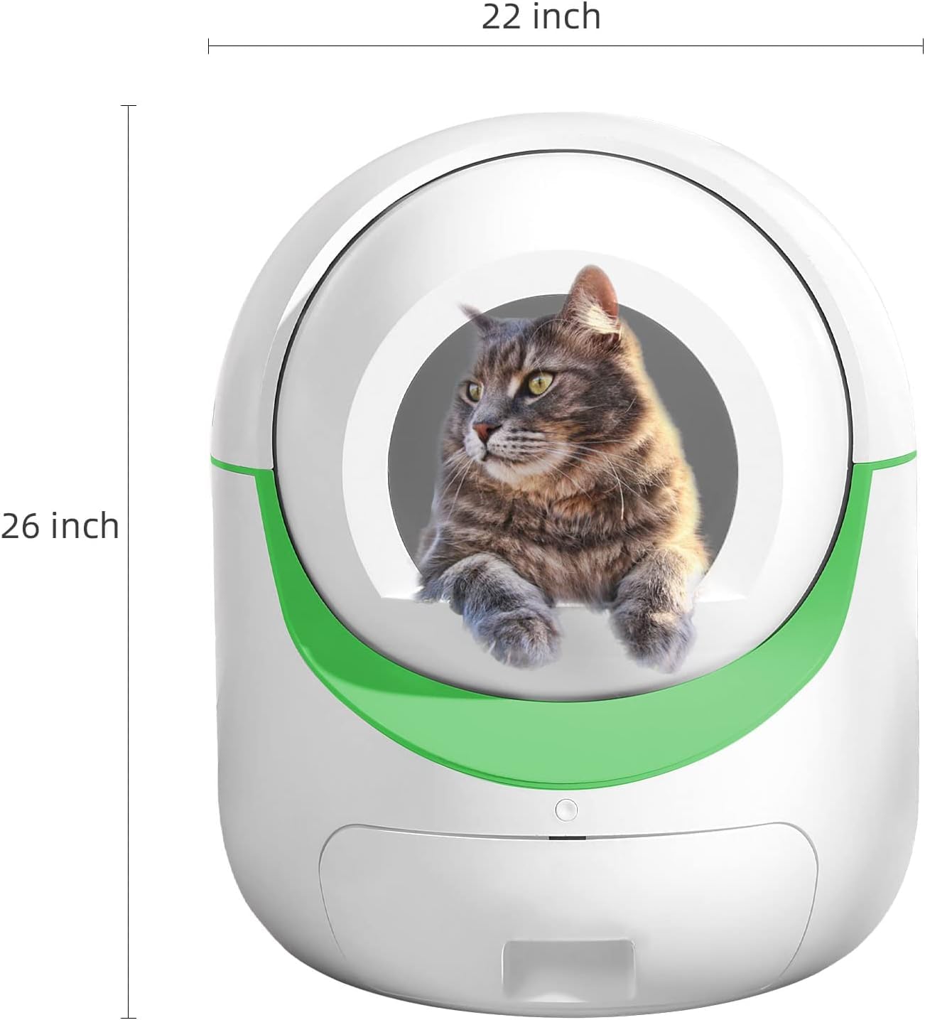 Large Self Cleaning Cat Litter Box, Pretty Automatic Cat Litter Box Robot with APP Control & Safe Alert & Smart Health Monitor for Kitty, Tidy Multiple Cats
