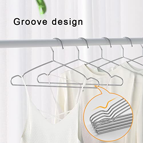 Wire Hangers Coat Hangers 16.5 Inch Strong Heavy Duty Stainless Steel Metal Hangers Ultra Thin Clothes Hangers (20 Pack 16.5 Inch)
