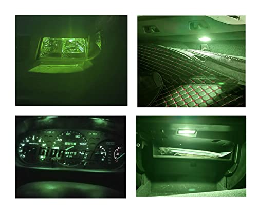 Wiseshine LED Bulb 921 Backup Lights,T15 LED Bulb Green,912 LED Bulb,Car Automotive Camper Landscape Truck RV 906 W16W T10 194 W5W LED Bulb DC 12V-24V for Dome Dashboard Light Canbus (Pack 2)