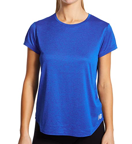 New Balance Women's Sport Core Heather Tee, WT11452, True Royal, M