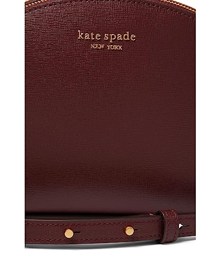 Kate Spade New York Morgan Saffiano Leather Double Zip Dome Crossbody Cordovan One Size