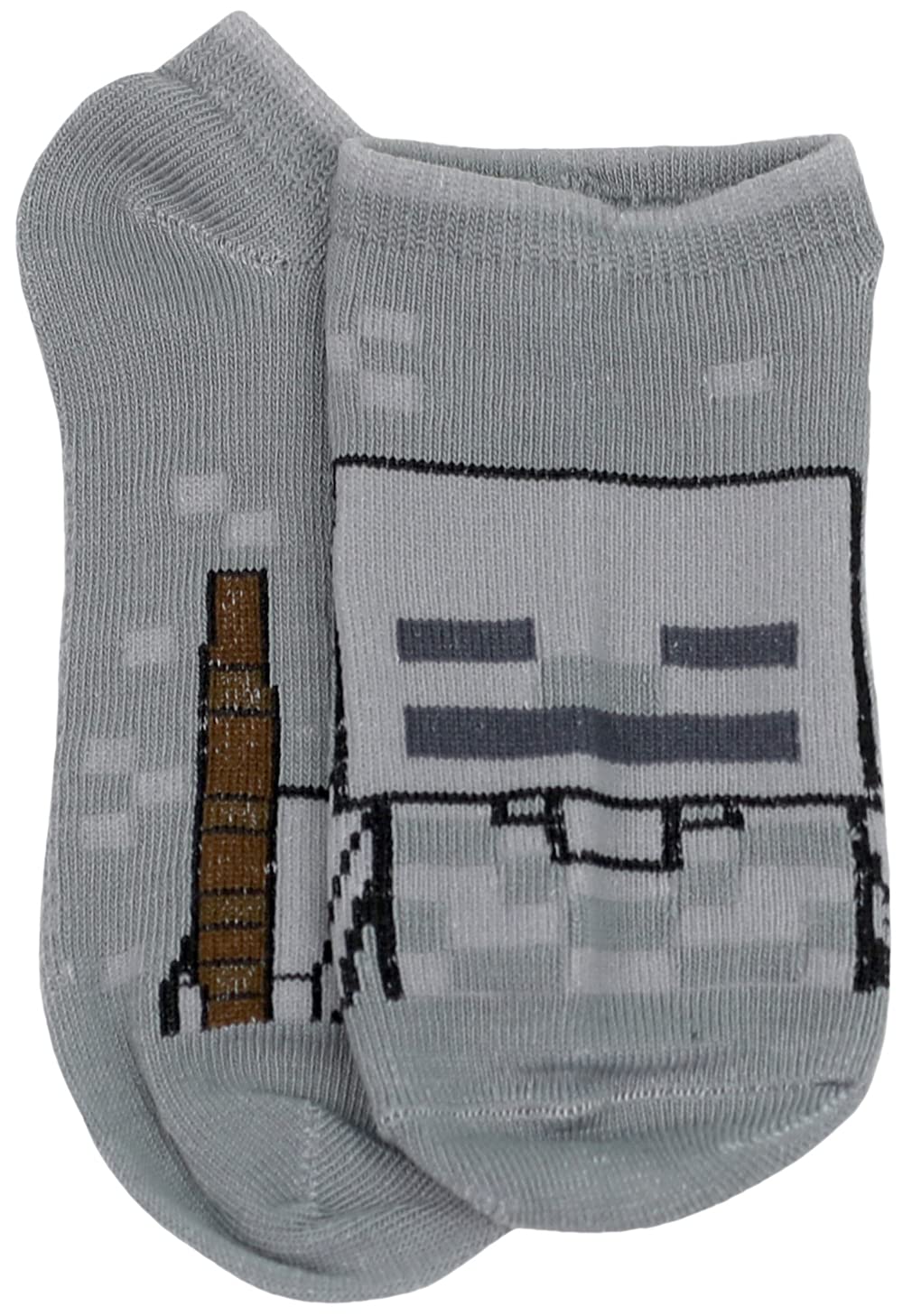 Minecraft Boys' Low Cut Socks, 6 Pair Pack, Green, Medium