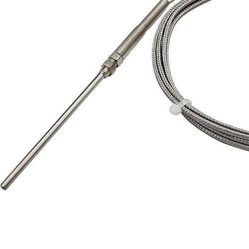 T-PRO K-Type Thermocouple Temperature Sensors 2M/6.6Ft Wire,Stainless Steel Probe (Probe Length 100mm)
