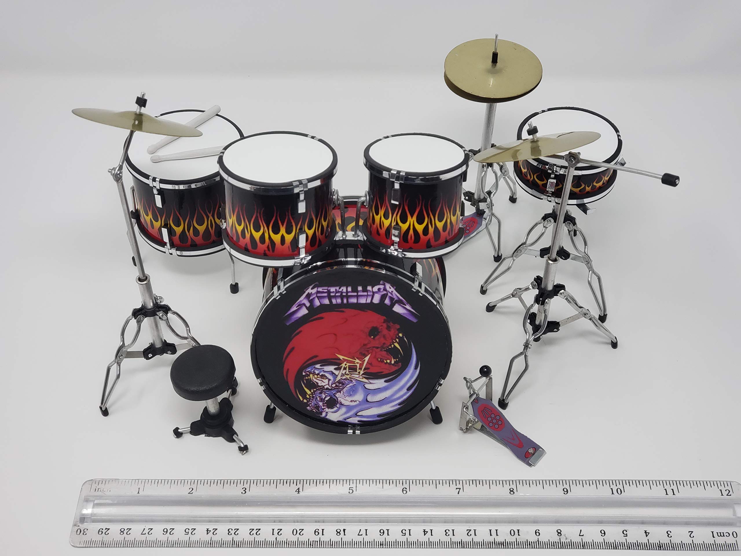 Lars Ulrich METALLICA miniature drum set. Excellent details. Mini drum