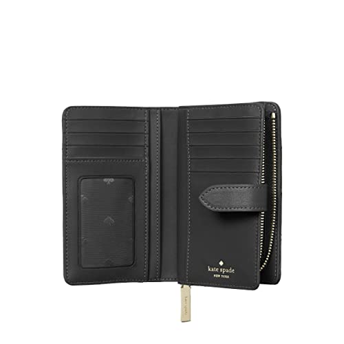 kate spade wallet for women Carey wallet in smooth quilted leather, Black, Wallet