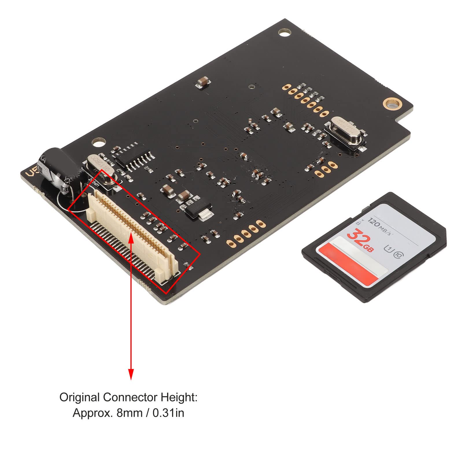Optical Drive Simulation Board, V5.15b Replacement Optical Circuit Board for SEGA Dreamcast VA1 with 32GB Storage Card, Quick Install