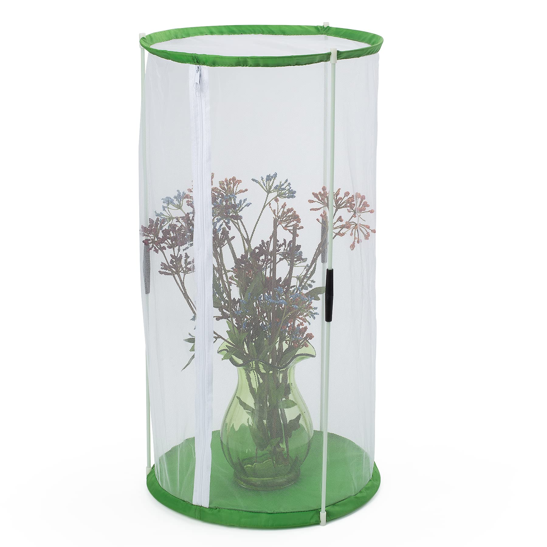 Monarch Butterfly Habitat, Insect Mesh Cage, Caterpillar Enclosure, Critter Cage, Bug Terrarium (12 x 24 inches)