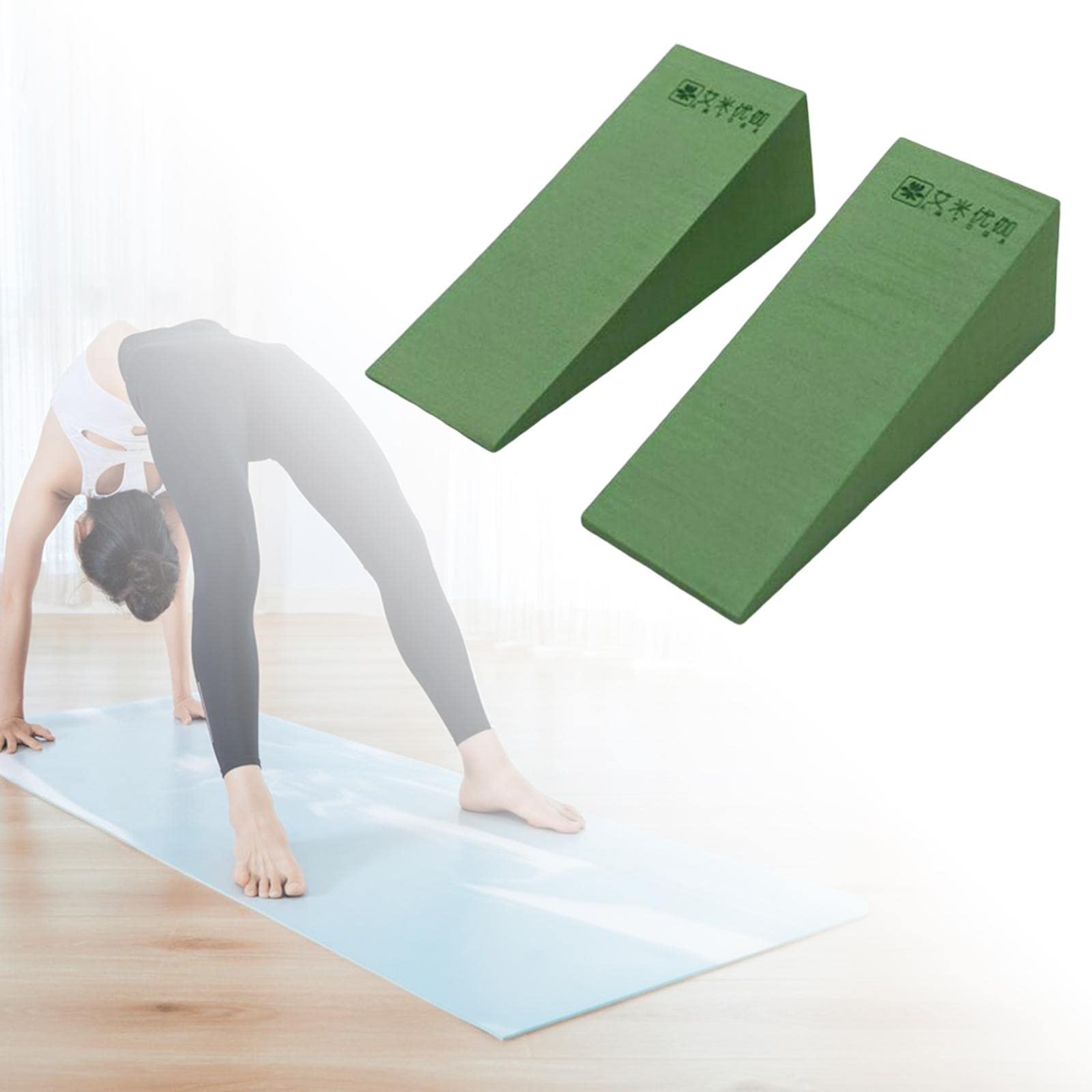 Newmind Yoga Blocks Wrist Wedge Lightweight Accessories Supportive for Gym Plank, 2 Pieces, 15x6x5cm