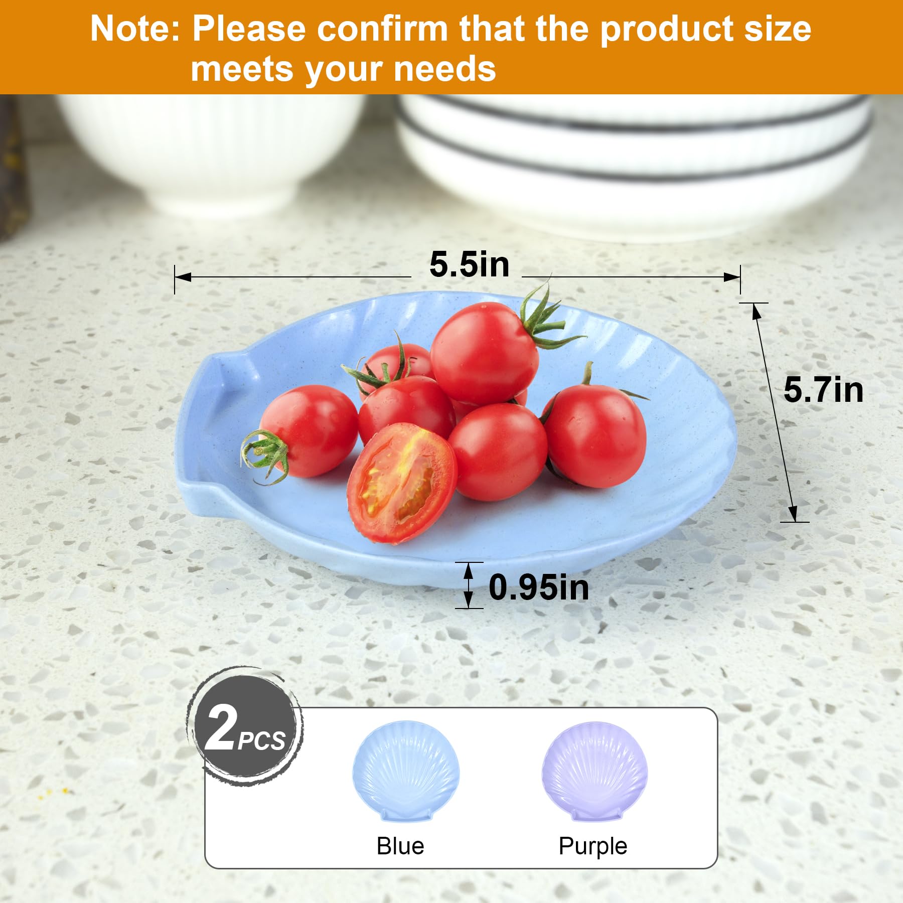 ZRIFAQESW Spoon Rest for Stove Top, 5.7 Inch Spoon Rest for Kitchen Counter, Cooking Spoon Holder for Stove, 2 PCS Coffee Spoon Rest Set, Small Plastic Plates, Kitchen Gadgets Small Appetizer Plates