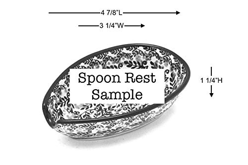 Polish Pottery Spoon Rest - Huckleberry