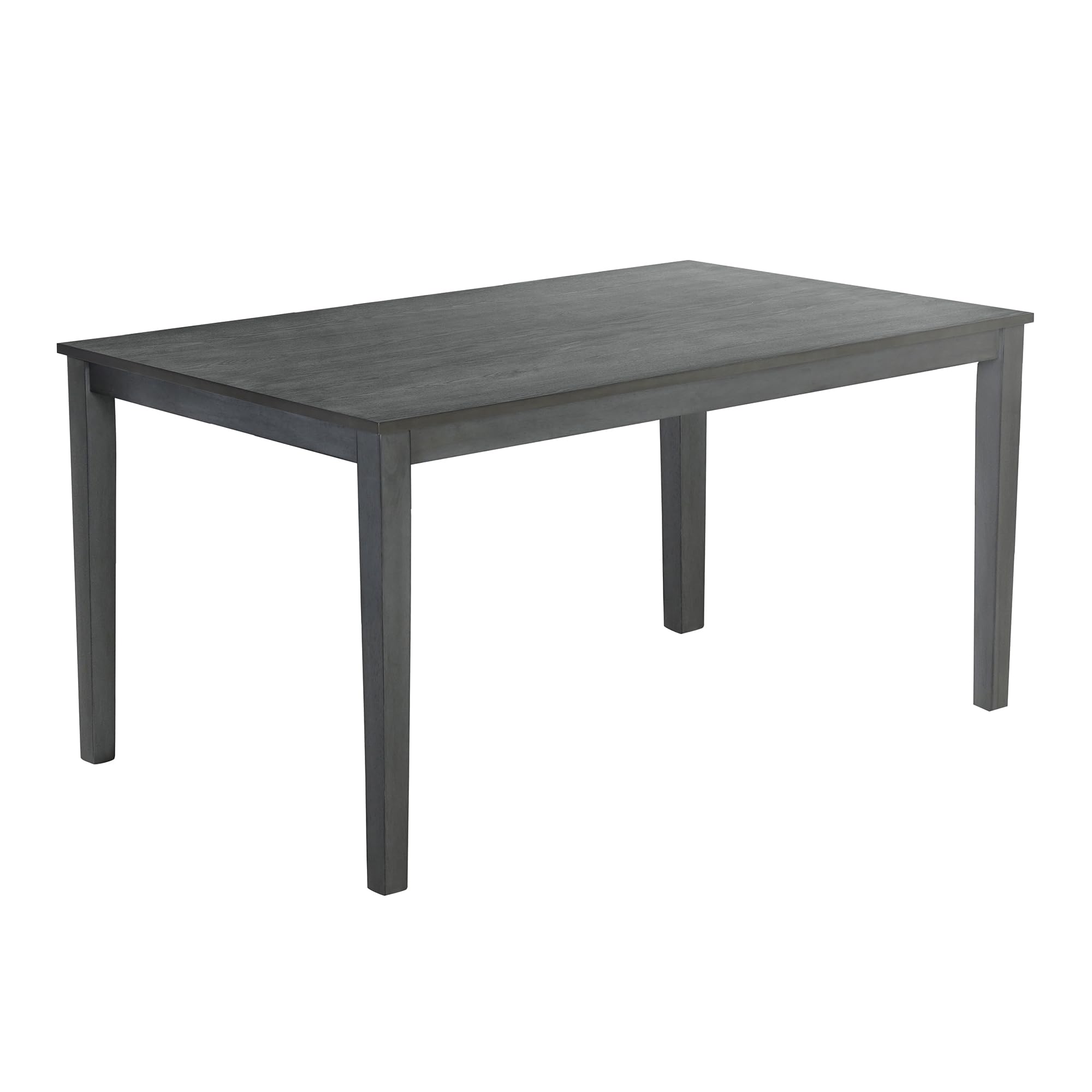 Lepfun 6, Rustic Solid Wood Dining, Kitchen Set with Rectangular Table, 4 Chairs and 1 Bench, for Home, Apt, Small Space, Grey