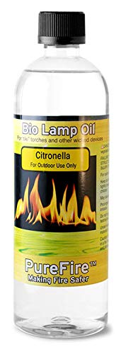 Table Top Fire Bowl, Ventless Outdoor Portable Citronella Fire Pit - Wick Burning Fuel, (Citronella Fuel)