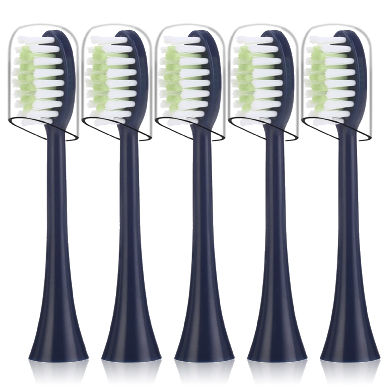 Replacement Toothbrush Heads Compatible with Baoveri D12 D32 Ultrasonic Whitening Electric Toothbrush (Black)