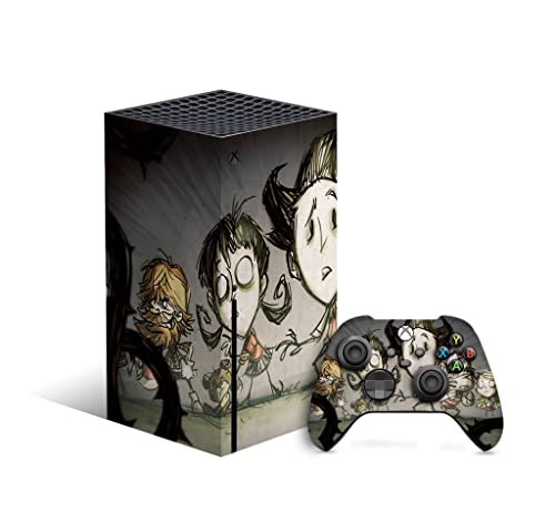 The Survival Horror Cartoon Video Game X-box-Series-X Skin Stickers, Full Body Vinyl Decal Cover for Microsoft X-box-Series-X Console & Controllers