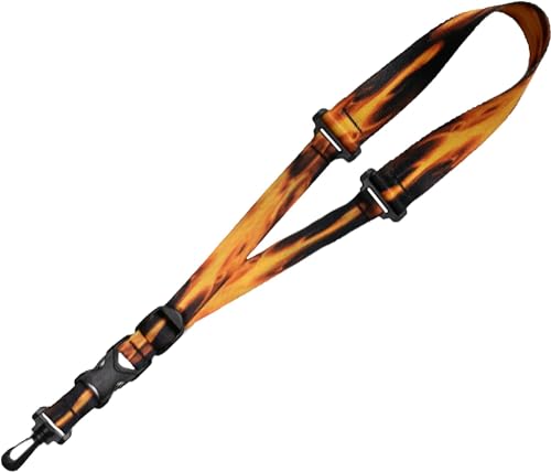 Killer-Q Saxophone Strap - Stylish Quick Release, Adjustable Sax Neck Straps, Fire Print