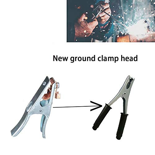 TOSENBA Welding Ground Clamp Earth and Cable Grounding Clip Fit Plasma Cutter Machine and Tig / Stick / MMA / MIG Welding Machine 10Feet 16mm² Connector DKJ10-25 Copper Grip Clip Clamp (3m,10feet)