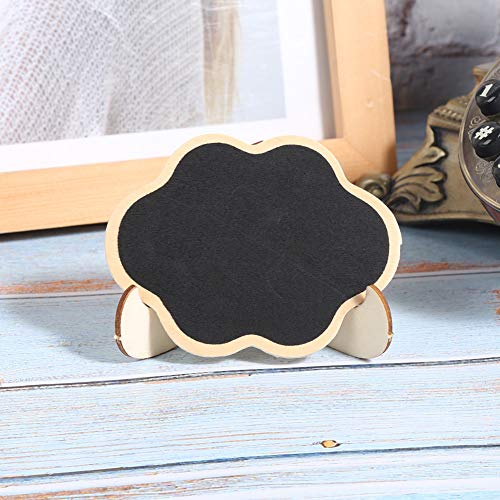 Mini Chalkboard Sign, 10 Pack Wood Mini Chalkboard Signs with Support Easels Wooden Blackboard for Table Numbers Food Signs Message Board