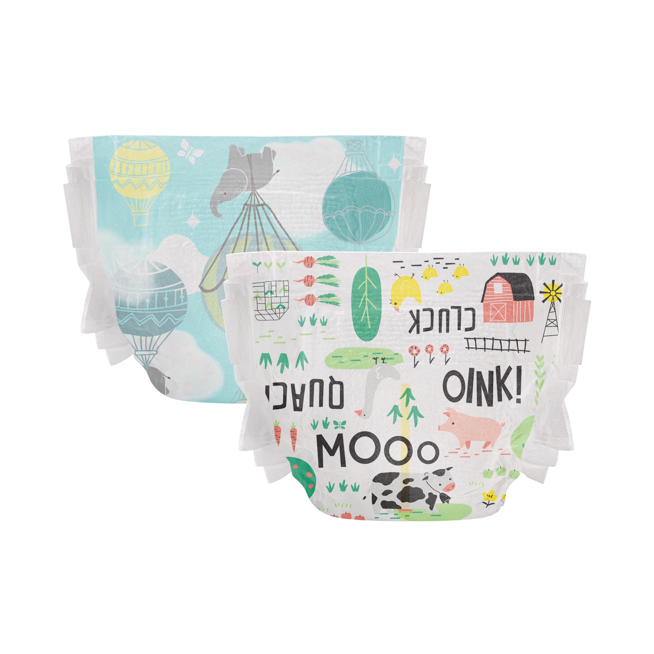 The Honest Company Clean Conscious Diapers | Plant-Based, Sustainable | Tie-Dye for + Cactus Cuties | Club Box, Size 4 (22-37 lbs), 60 Count (Pack of 2)