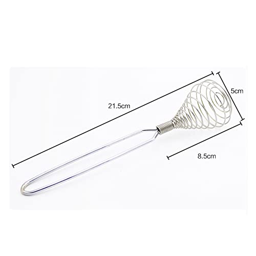 Kitchen Whisk, Stainless Steel Spring Whisk, Light Weight Manual Mixers Portable Cream Egg Beater, Anti Rust Spring Egg Whisk, Versatile Egg Mixing Tool Durable Wire Whip for Cooking Whipping
