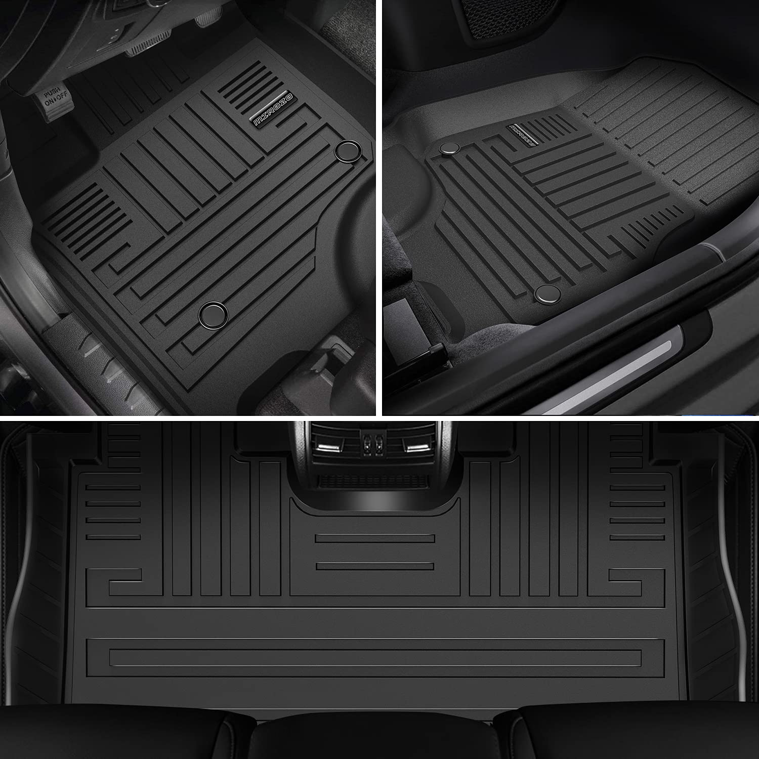 MIROZO Floor Mats Fits for 2015-2022 Ford F-150 SuperCrew Cab,All Weather Car Floor Mats Front & 2nd Seat Floor Liners