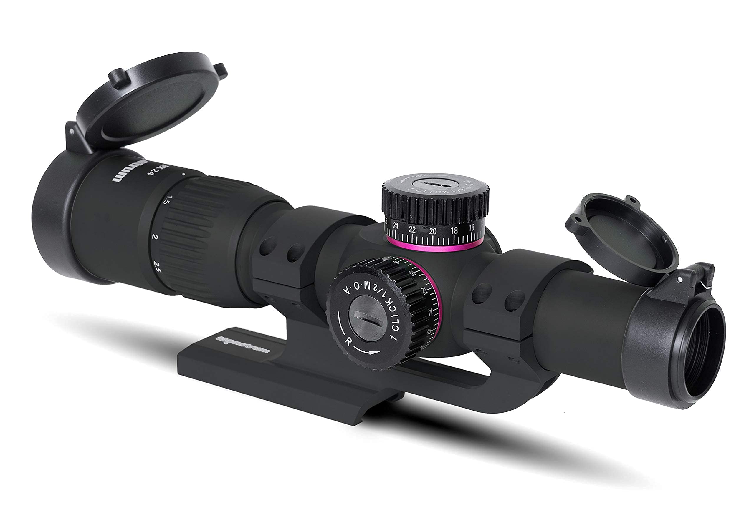 Monstrum G2 1-6x24 First Focal Plane FFP Rifle Scope | ZR300 H-Series Offset Scope Mount | Bundle