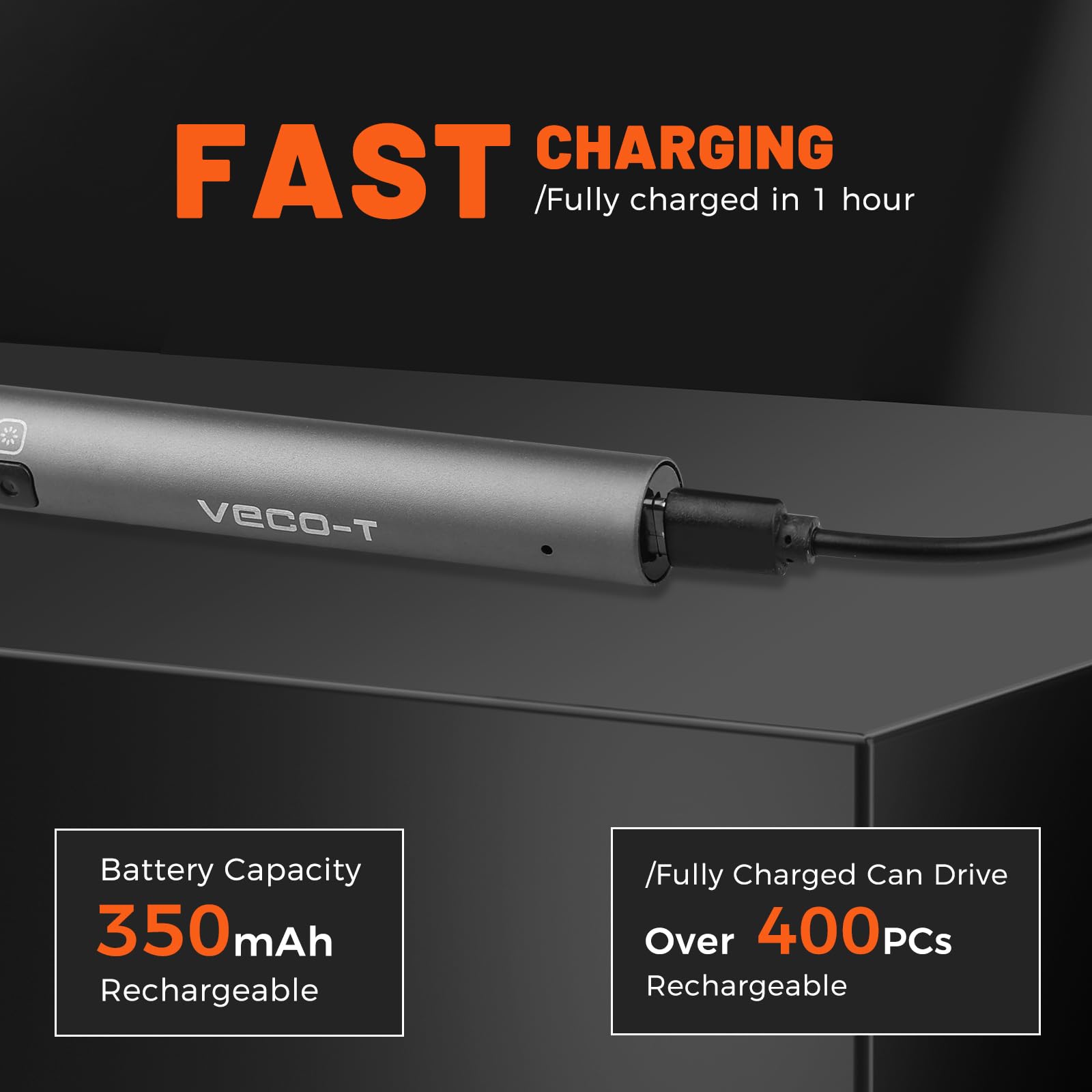VECO-T Mini Electric Screwdriver,65-in-1 Precision Screwdriver Set with 54 Magnetic Bits,USB-C Rechargeable Repair Tool Kit for Repairing Watch Glasses Phone Camera Laptop