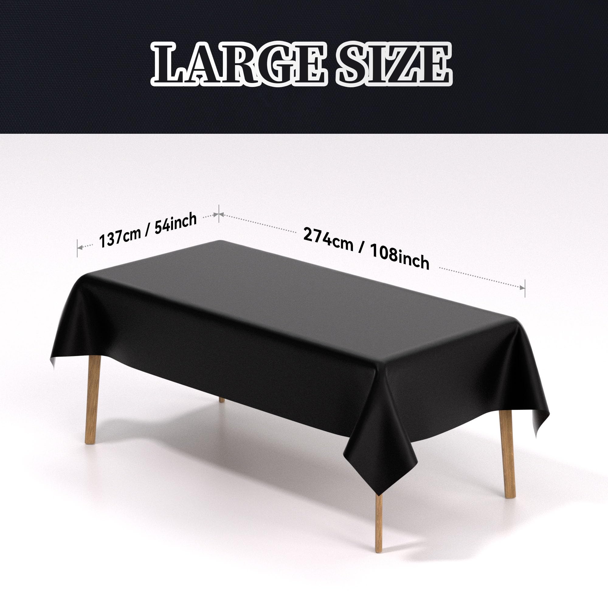 Vedran 2 Pack Pink Tablecloth Rectangle 54 x 108 Inch, Plastic Table Cloth Disposable for Birthday Party, Outdoor Dinner, Holiday Party Decoration