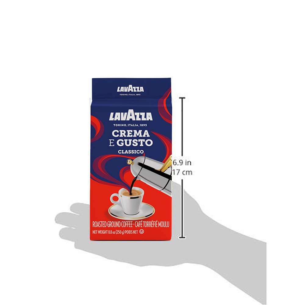 Lavazza 2 Pack Crema E Gusto Ground Coffee 8.8oz/250g Each