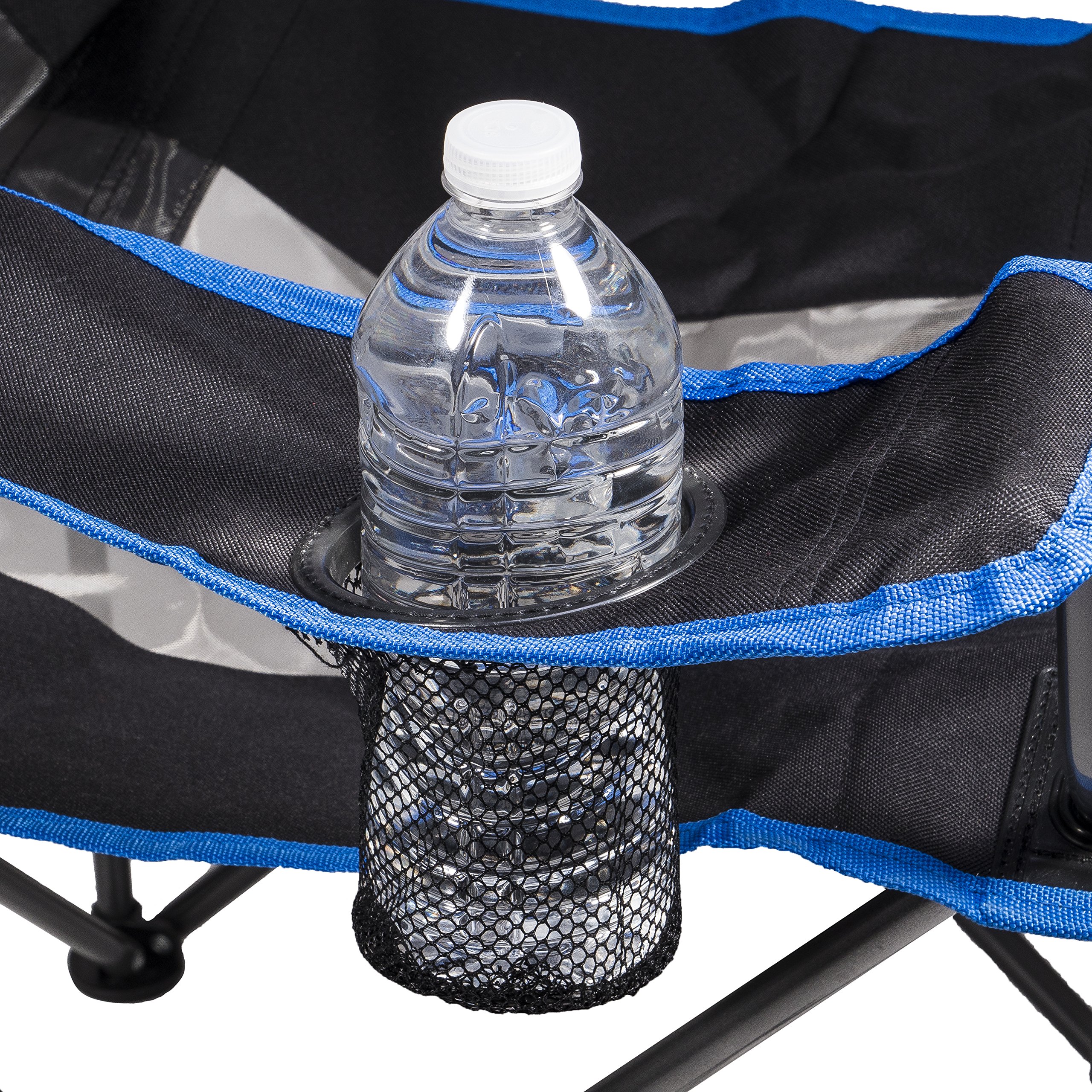 Kelsyus Original Canopy Chair - Foldable Chair for Camping, Tailgates, and Outdoor Events - Navy Stripe, 37"" x 24"" x 58"""