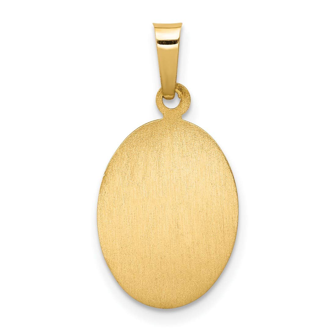 Jewelry Stores Network Hollow Saint Anthony Pray For Us Words on Oval Pendant in Real 14k Yellow Gold 16x11mm
