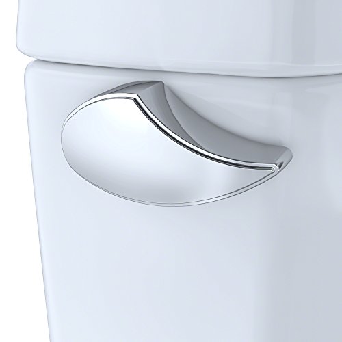 TOTO Drake Two-Piece Round 1.6 GPF Universal Height TORNADO FLUSH Toilet with CEFIONTECT, Cotton White - CST775CSFG#01