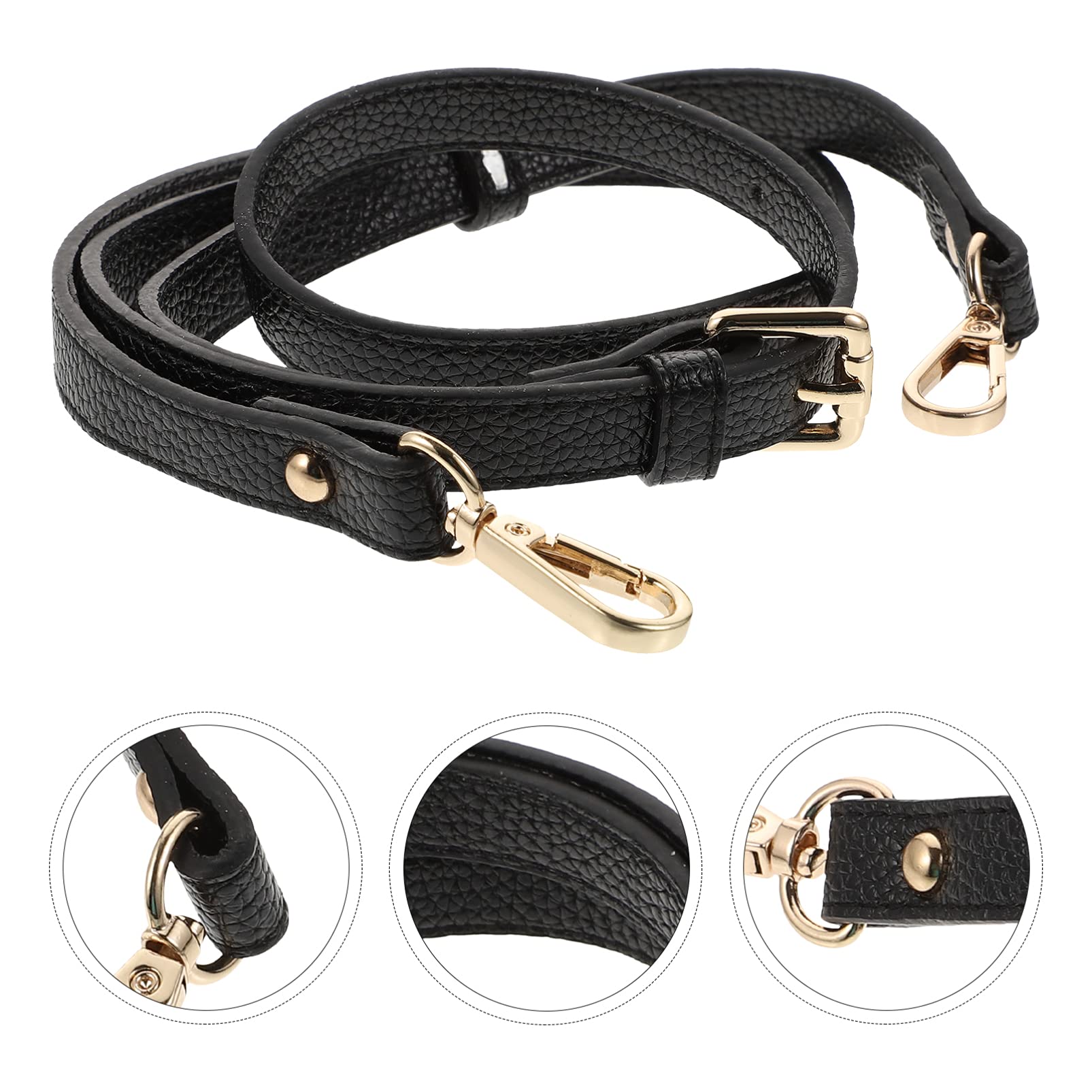 Luxshiny Pu Leather Adjustable Crossbody Strap for Small Bags Purse Wallet Clutch Phone Case Replacement Chain Strap Silver